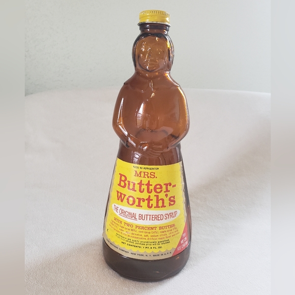 Accents | Vintage Mrs Butterworths Bottle With Lid And Label | Poshmark